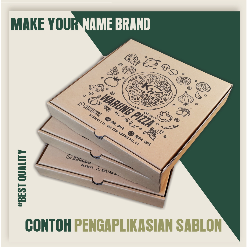 Jual Custom Sablon box kardus 100 pcs Size (S) + SABLON 1 WARNA ...