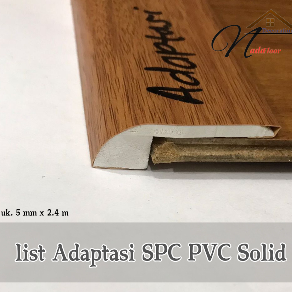 Jual list adaptasi lantai spc pvc solid | list aksesoris spc flooring pembatas pintu warna ...