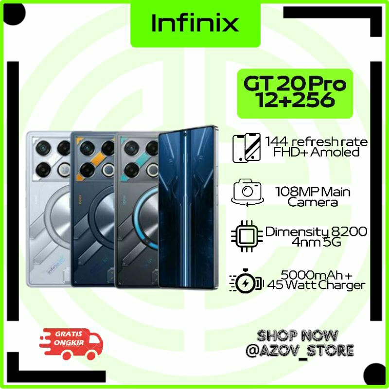 Jual [NEW] Infinix GT 20 Pro 5G 12/256GB - Up to 24GB Extended RAM - Dimensity 8200 Ultimate ...