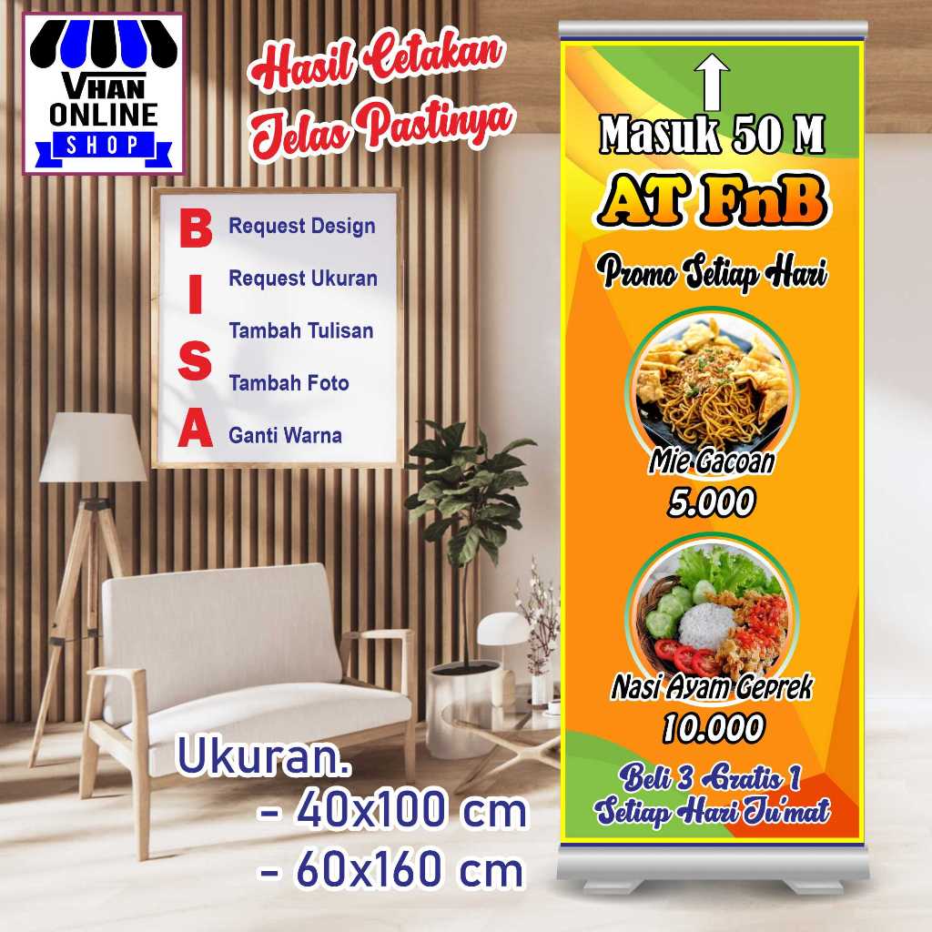 Jual Cetak Banner MMT Spanduk Jualan Mie Gacoan dan Ayam Geprek ...