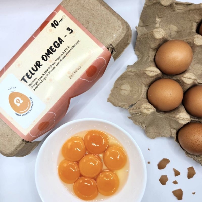 Jual Telur Omega 3 isi 10 butir (Baru Setiap Hari) | Shopee Indonesia