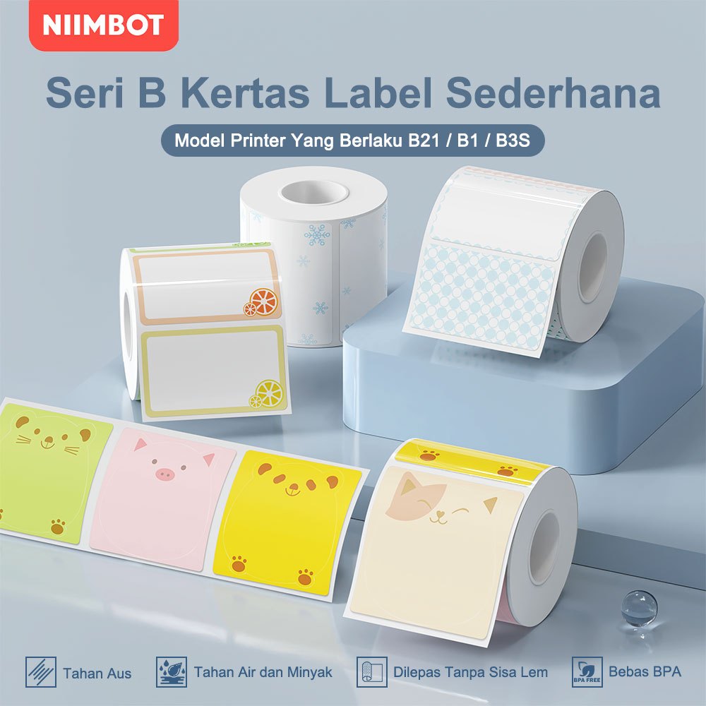 Jual NIIMBOT B21/B3S/B1 Stiker Label Kartun, Label Nama dan Barang Gaya ...