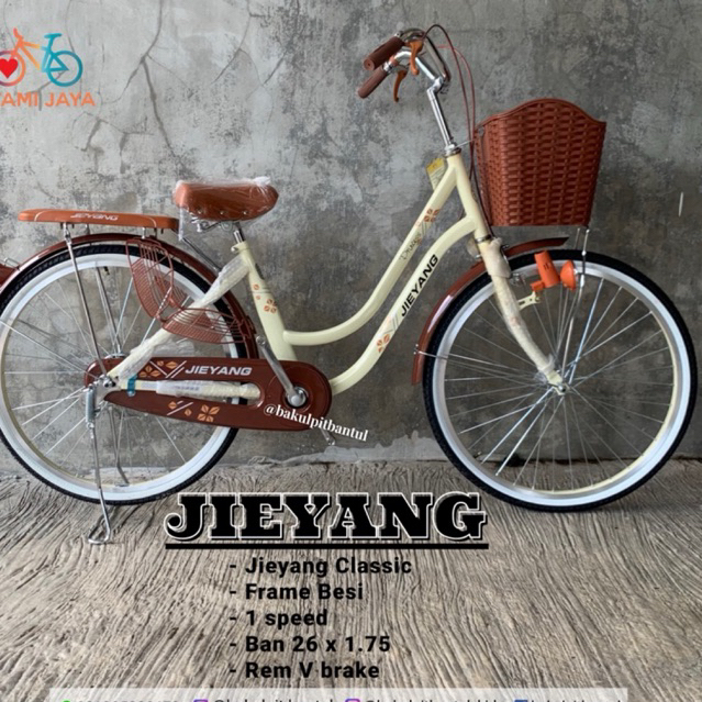 Jual sepeda mini ring 26 Jieyang Classic |Sepeda keranjang dewasa ...