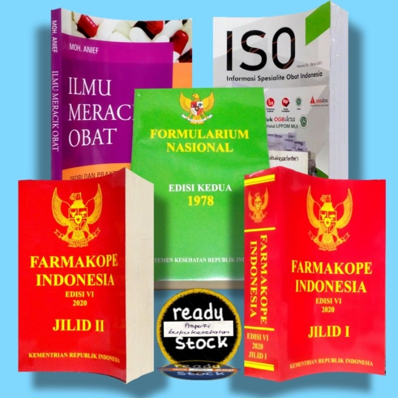 Jual Paket 5 Buku FARMASI : ISO edisi 53 2021, FORNAS , IMO 2020 , FI 6 ( JILID 1&2 ) FARMAKOPE ...