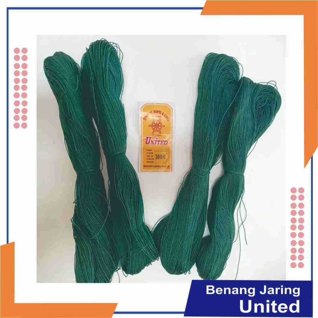 Jual Tali Benang Jaring Nelayan / Jaring Trol /Pukat Merek United D6 D9 ...