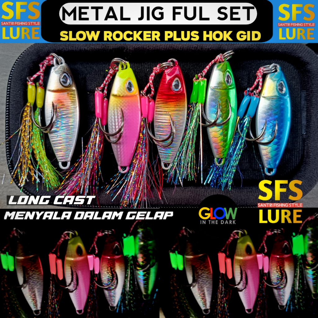 Jual Micro jig plus kail metal jig 20gram 30gram 40gram slow rocker non ...