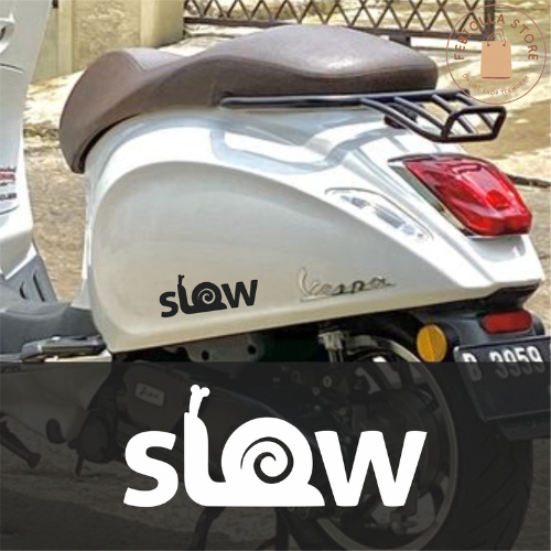 Jual Stiker Cutting Siput SLOW Stiker Motor Stiker Mobil Cutting ...