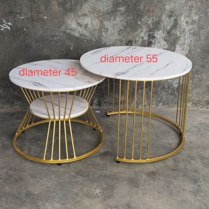 Jual meja set 2-1 minimalis modern diameter 50 -60 cm.meja set diameter ...