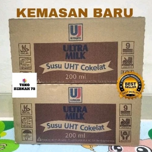 Jual Susu Ultra Milk Cokelat 200Ml / Susu Ultra Coklat 200Ml ( Karton ...