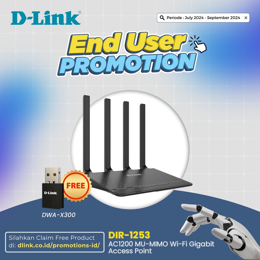 Jual D-LINK DIR-1253 AC1200 MU-MIMO WI-FI GIGABIT ROUTER | Shopee Indonesia