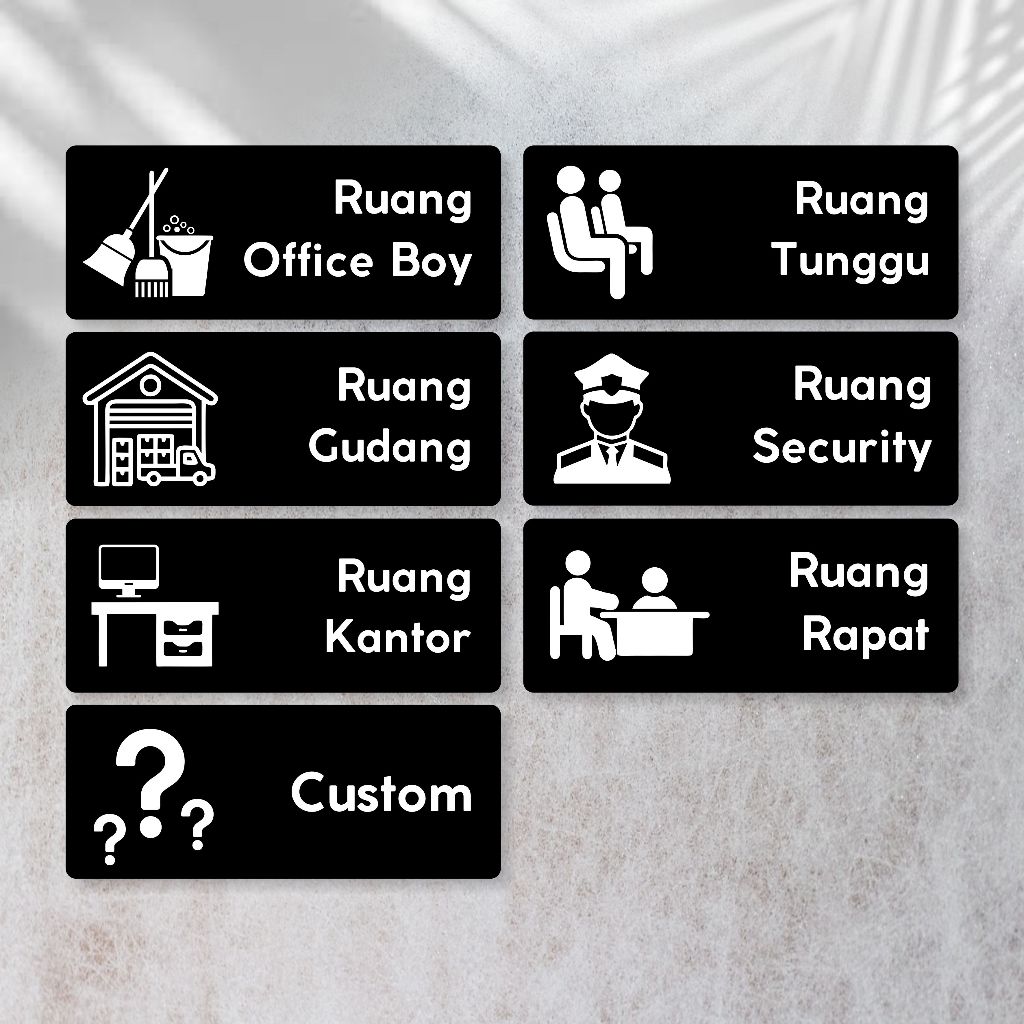 Jual Akrilik nama nama ruangan keperluan kantor | nama nama ruangan ...