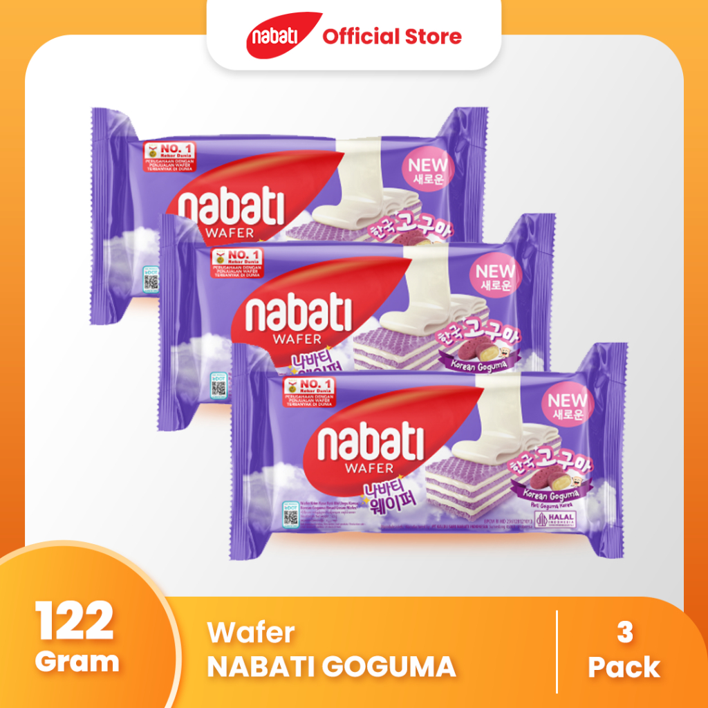 Jual [Bundle Pack Isi 3] Nabati Wafer Goguma 122g | Shopee Indonesia