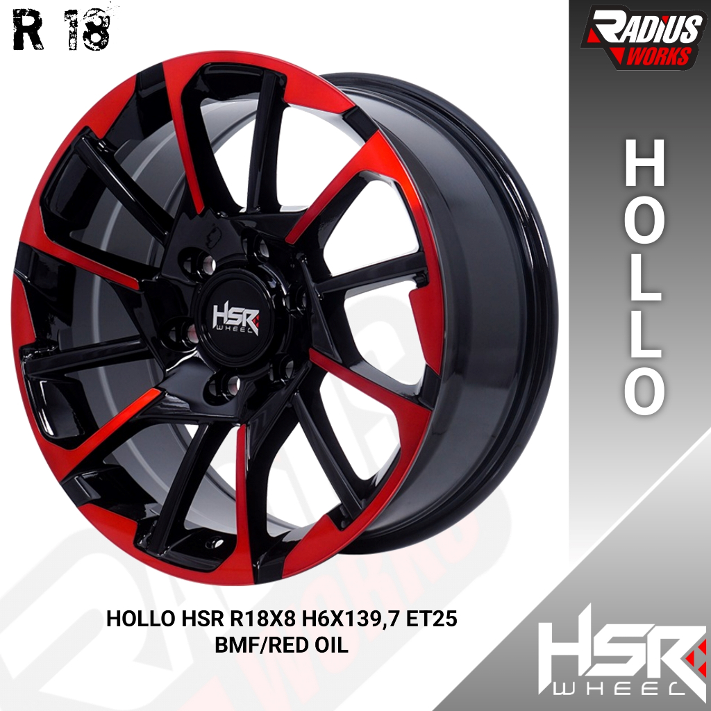 Jual Velg mobil hsr hollo R18 pcd 6x139,7 untuk pajero fortuner hyundai h1 dmax dll | Shopee ...
