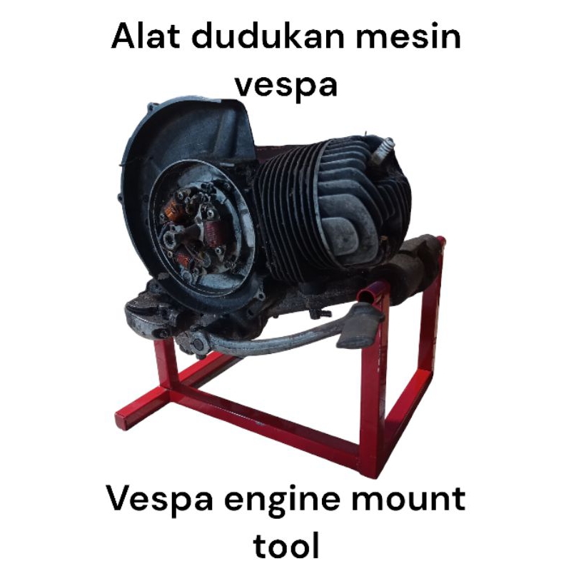 Jual jigstand mesin vespa paddock standar vespa engine stand vespa 2t ...