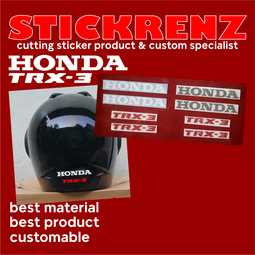 Jual Cutting Sticker Stiker Helm Motor Honda TRX-3 01 Custom | Shopee ...