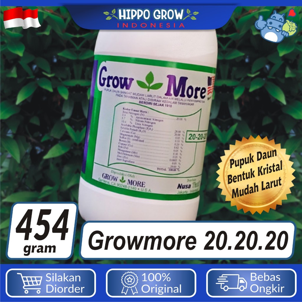 Jual Growmore - Pupuk NPK Grow More 20 20 20 Nutrisi Seimbang Tanaman Subur Original Kemasan ...