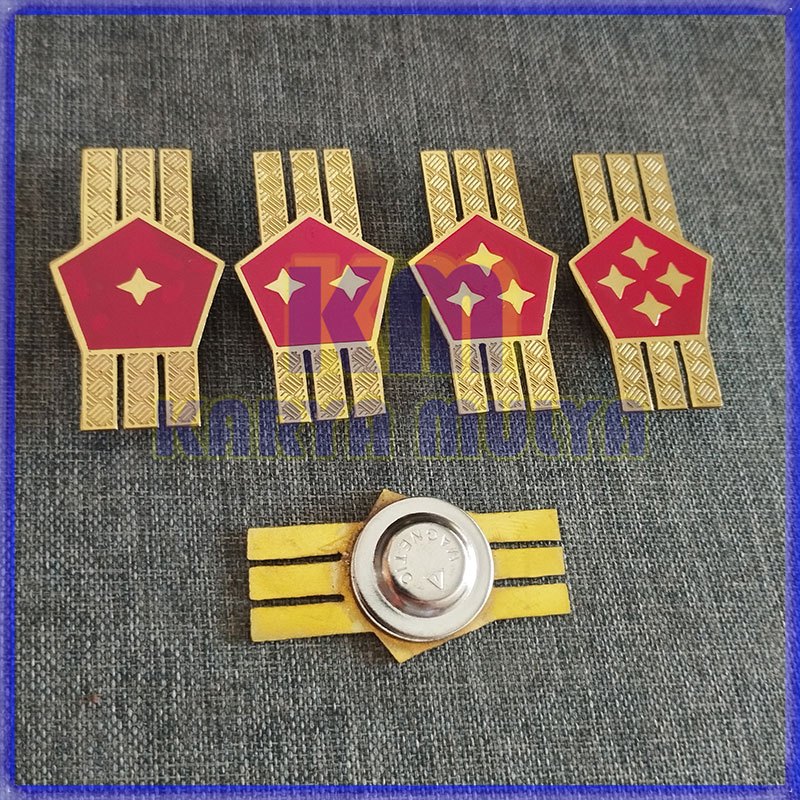 Jual Lencana Monogram Tanda Pangkat Pegawai Negeri KEMHAN Pin PNS Kerah ...