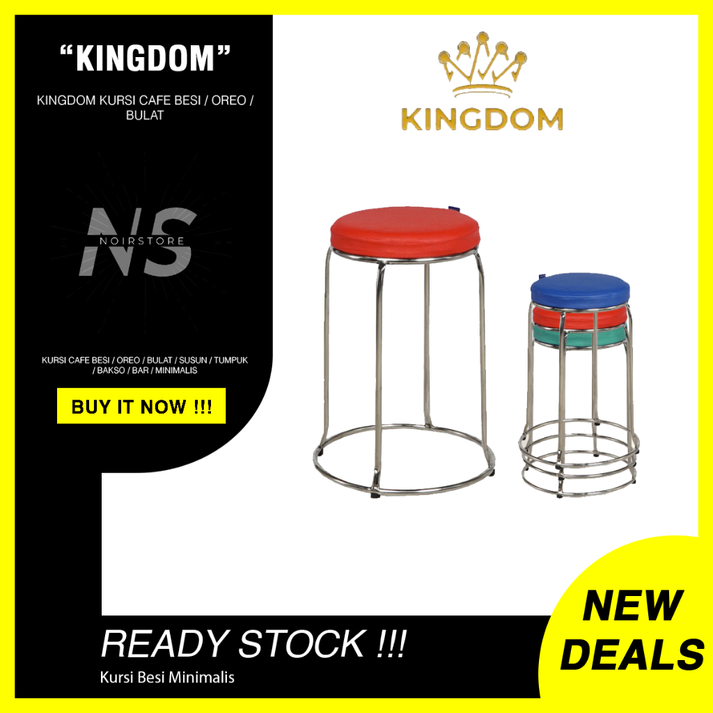 Jual [READY STOCK] KINGDOM KURSI CAFE BESI / OREO / BULAT / SUSUN ...