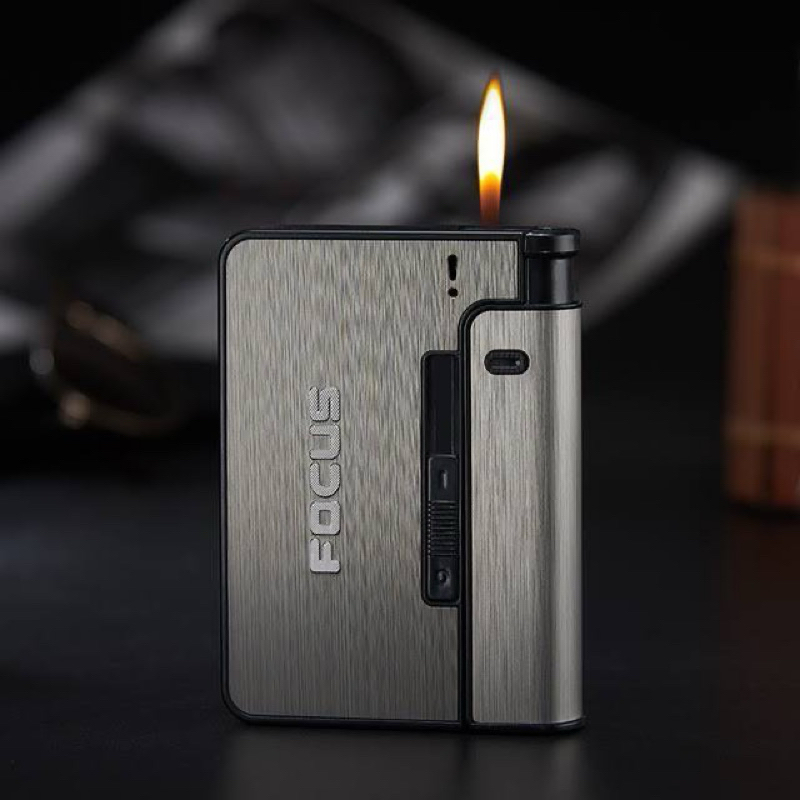 Jual focus kotak box penyimpanan unik plus korek api YH-001 METAL CASE lighter. | Shopee Indonesia