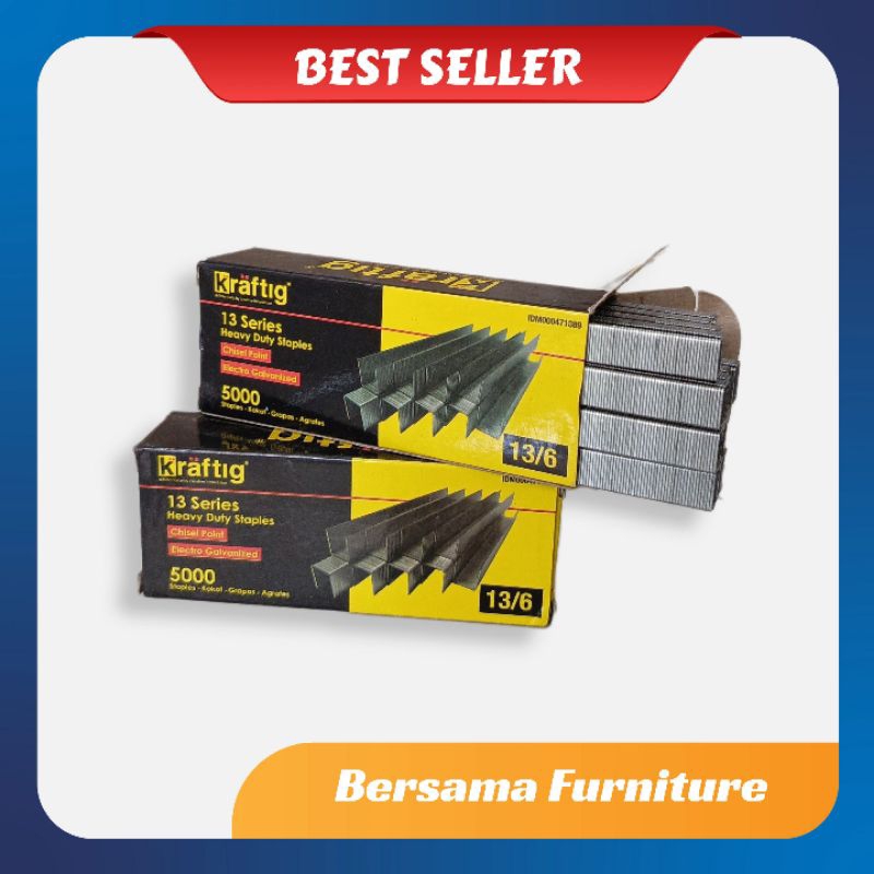 Jual isi STAPLES tembak 13/6 Staples manual merk KRAFTIG | Shopee Indonesia