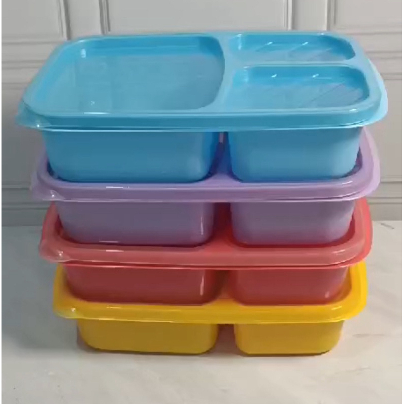 Jual HCS - Lunch Box Allware Bento Kotak Makan Sekat 3 Ompreng Bekal ...