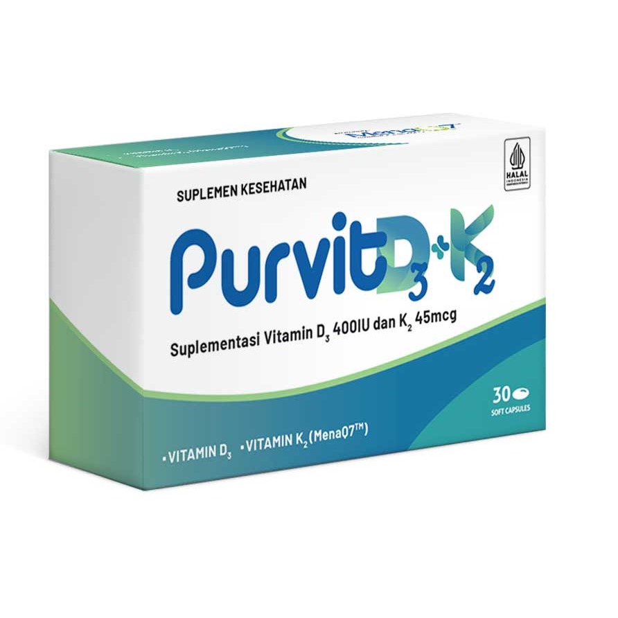 Jual PURVIT D3 + K2 (1 BOX) - vitamin kesehatan tulang | Shopee Indonesia