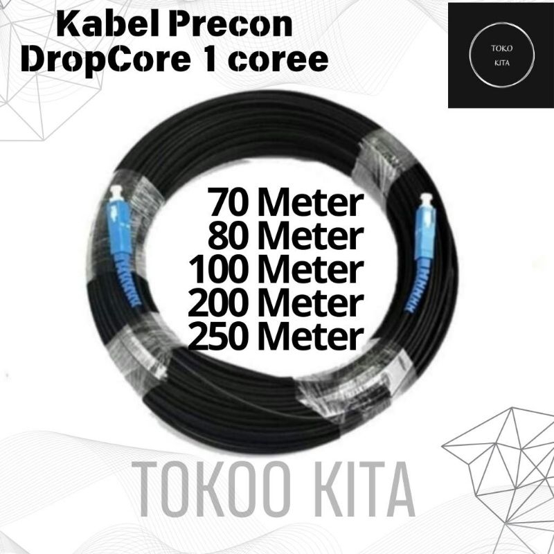 Jual Kabel FTTH Dropcore Precon Fiber Optik SC UPC 1 Core Siap Pakai ...