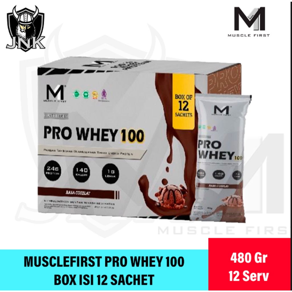 Jual M1 Muscle First Pro Whey 100 Box 12 Sachet | Whey protein 480gr ...