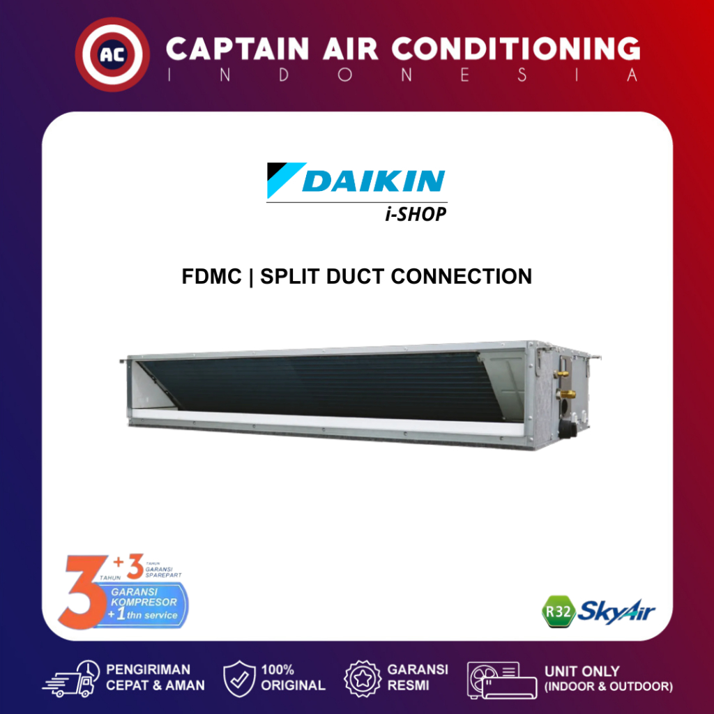 Jual DAIKIN AC Duct Middle Static SkyAir FDMC-140 6 PK (3 Phase ...