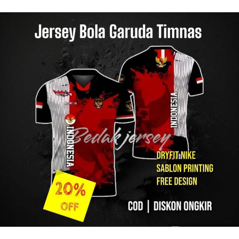 Jual Jersey Bola Garuda Timnas Indonesia Free Desain Nama dan Nomor ...