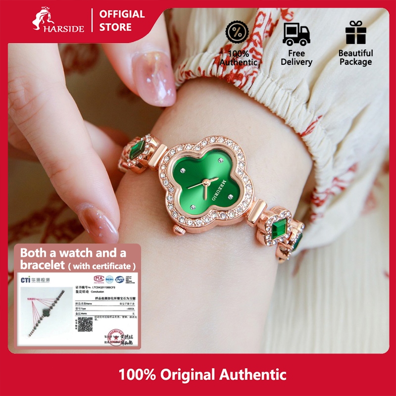 Jual Jam Tangan Wanita korea Rantai Gelang Lucky Warna Jam Analog ...