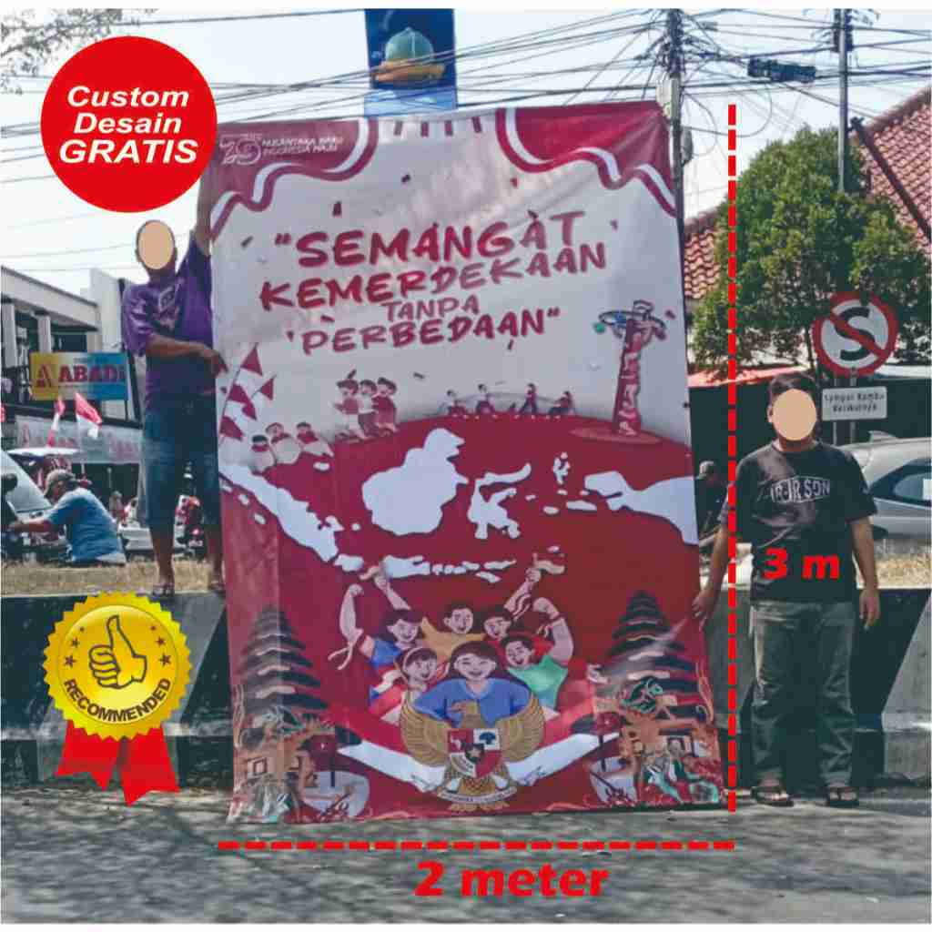 Jual BALIHO BACKDROP BANNER SPANDUK UKURAN 2 X 3 METER DESAIN GRATIS CUSTOM | Shopee Indonesia