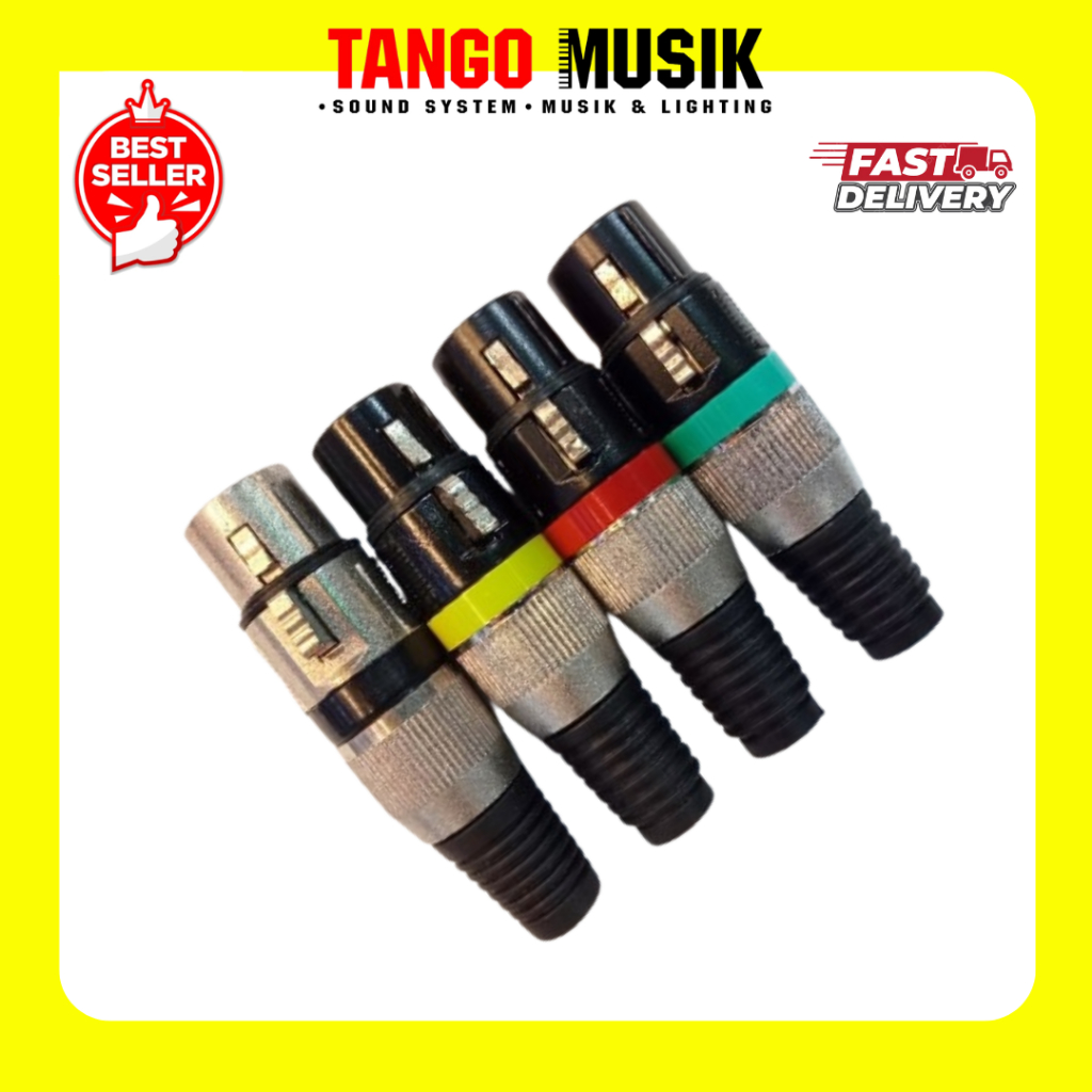 Jual JACK CANON BETINA WARNA HGD 521 B ORIGINAL / Jack Canon XLR 3 Pin ...