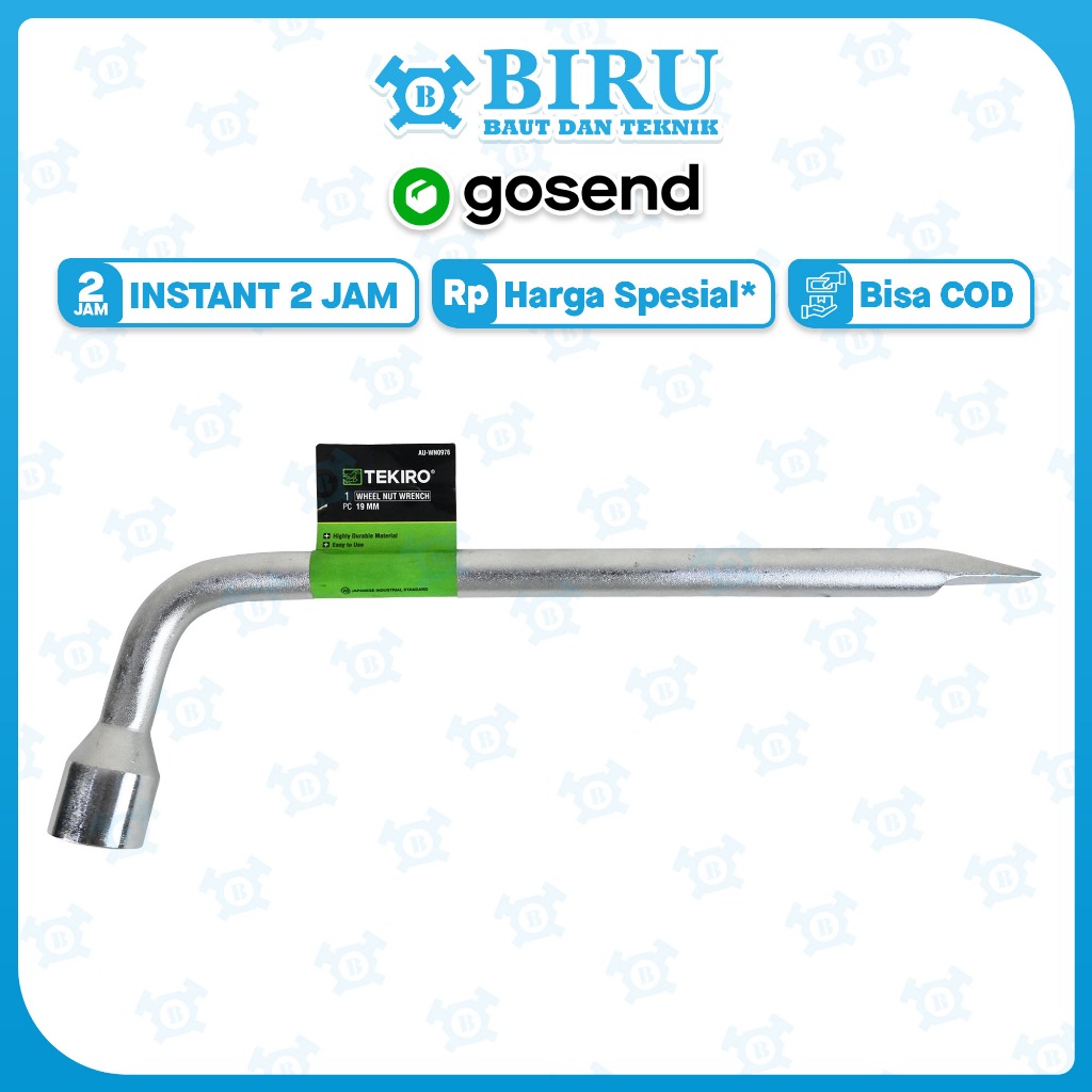 Jual TEKIRO KUNCI RODA L 19 MM / WHEEL NUT WRENCH 19 MM | Shopee Indonesia