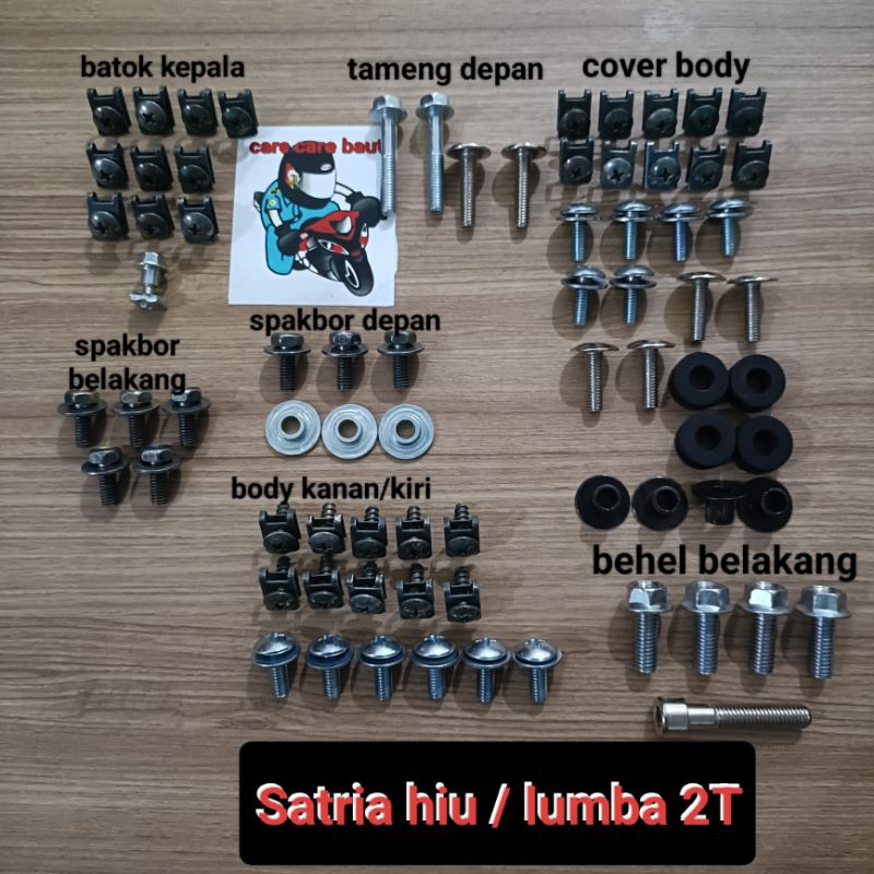 Jual baut full set body satria hiu / lumba 2T | Shopee Indonesia