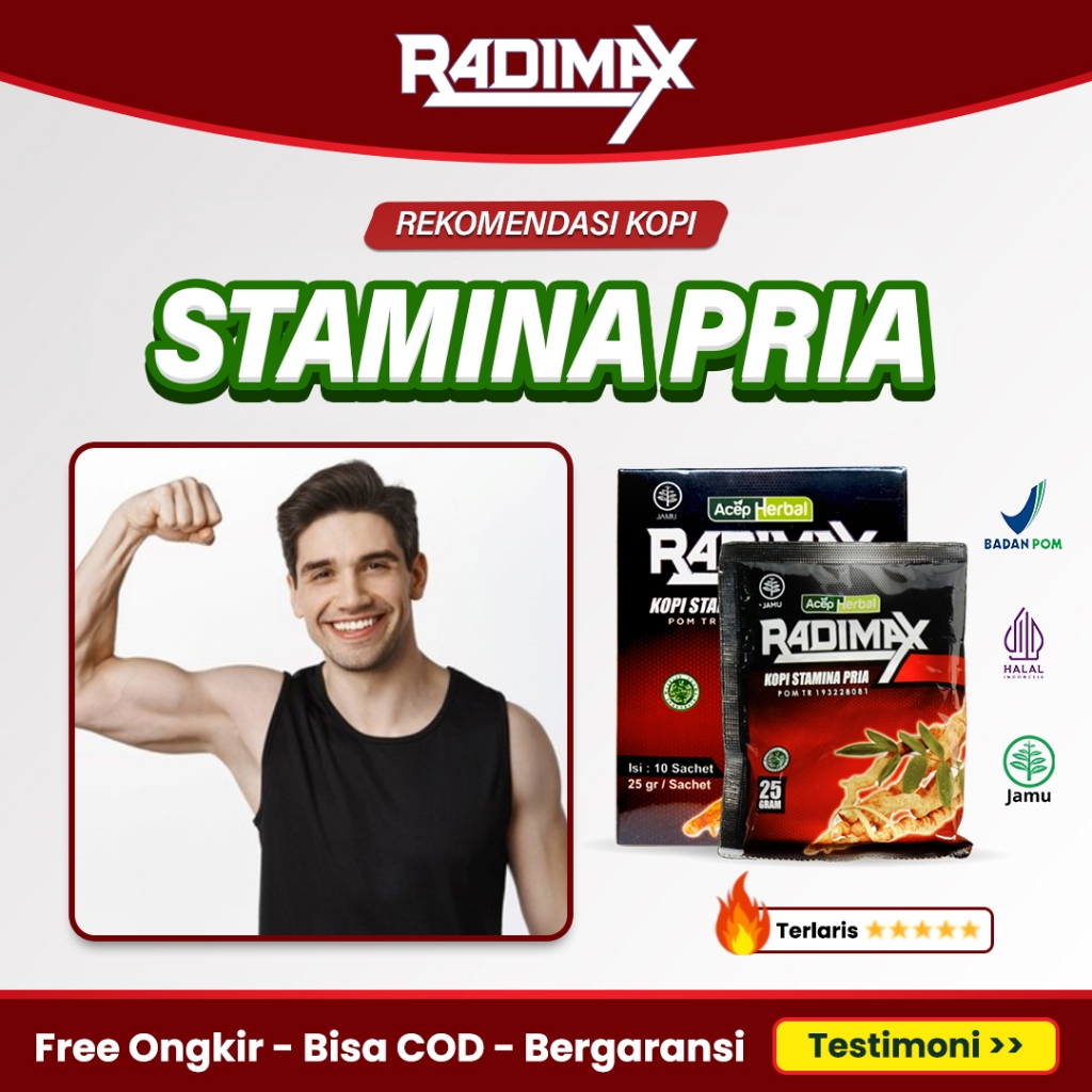 Jual Radimax Kopi Herbal Penambah Stamina Pria Obat Aman tanpa Efek ...