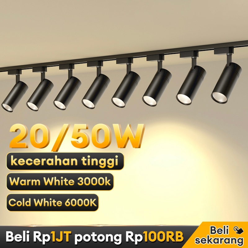 Jual 【Garansi 30 tahun】 lampu sorot lampu rell track led sorot 50W ...