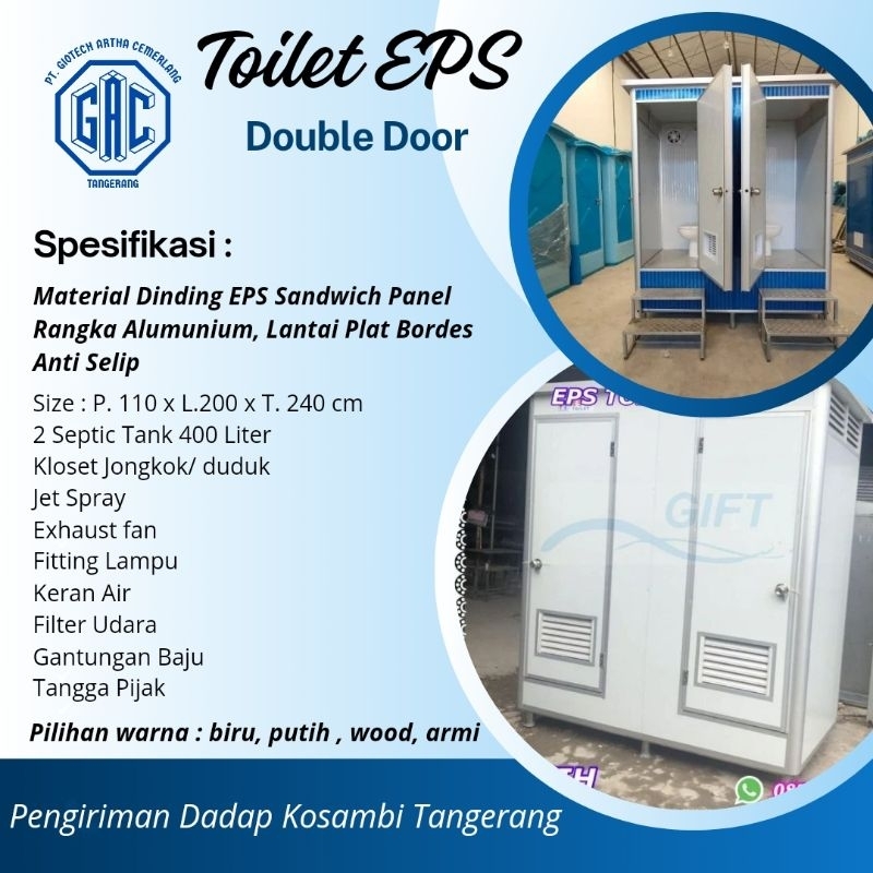 Jual TOILET EPS DOUBLE DOOR, TOILET EPS SANDWICH PANEL, TOILET EPS ...