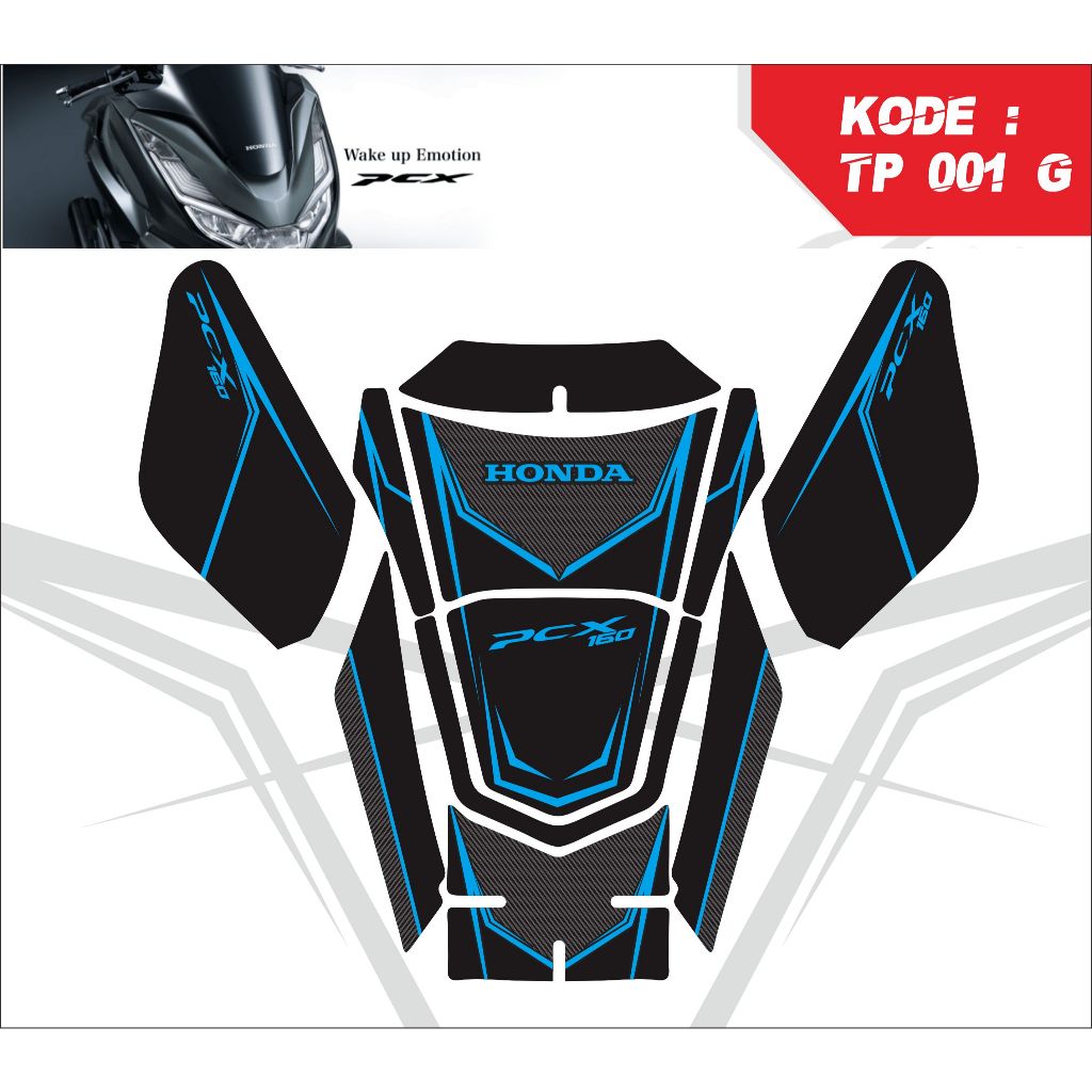 Jual Sticker Generik Tankpad dan Sidepad Atas Terbaru All Honda PCX 160 Kode TP 001 | Shopee ...
