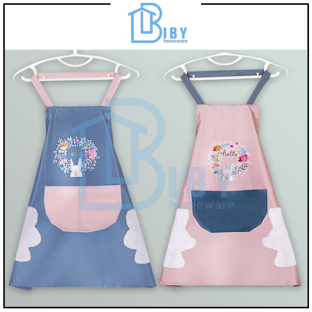 Jual BIBY Celemek Masak Apron Dapur Anti Air Anti Minyak bisa Lap ...