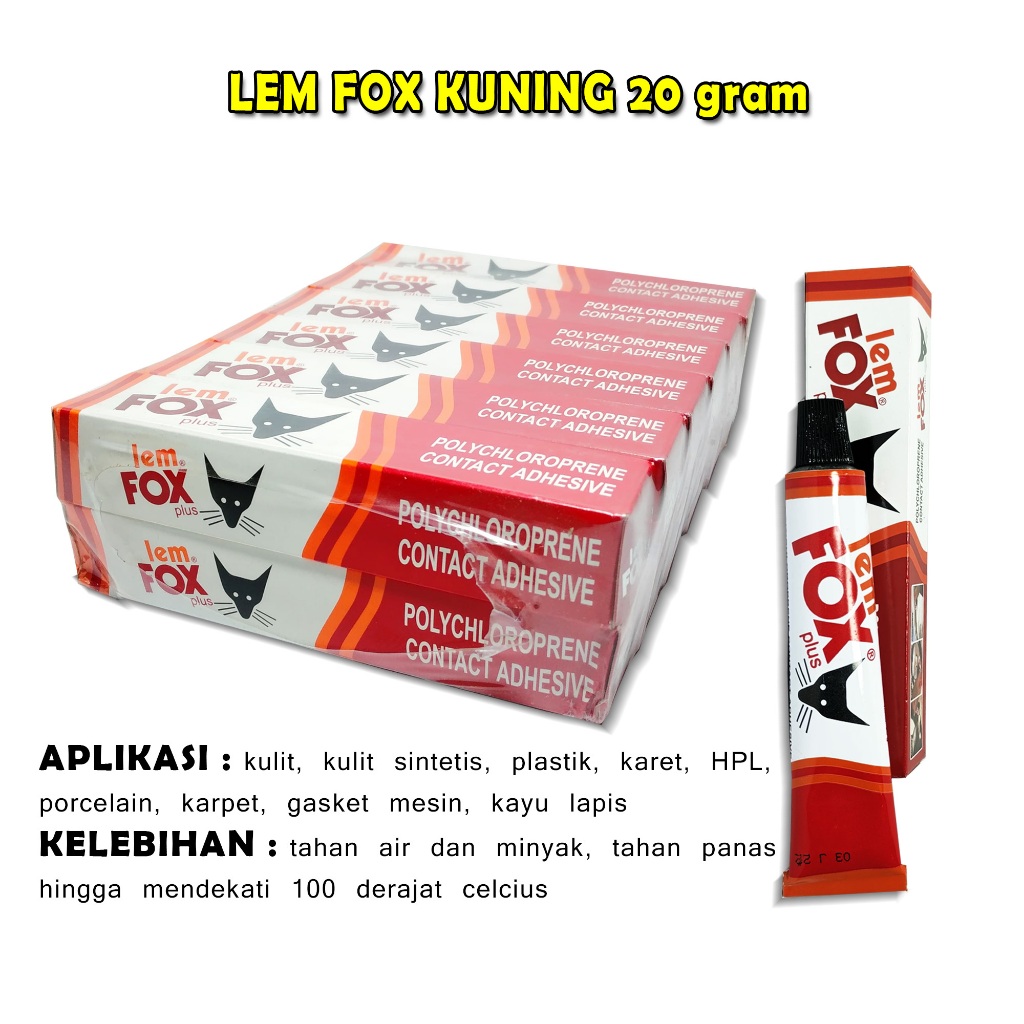 Jual lem fox kuning 20 gram | Shopee Indonesia