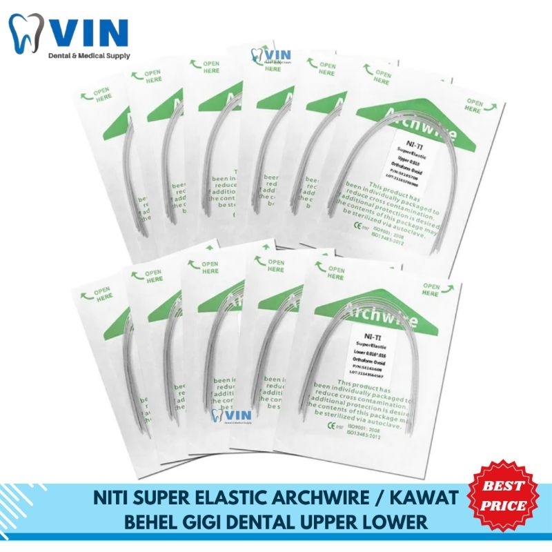 Jual Niti super elastic archwire / kawat behel dental gigi round upper ...