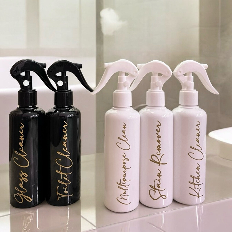 Jual botol SPRAY HITAM PUTIH GLOSSY 250ml GOLD CHIC aesthetic bottle ...