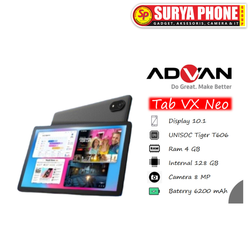 Jual ADVAN TAB VX NEO RAM 4GB+4GB ROM 128GB | Shopee Indonesia