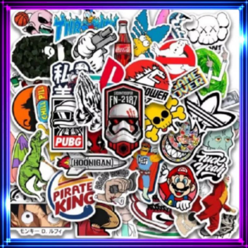Jual STIKER KARTUN FASHION STICKER UNTUK LAPTOP HP KULKAS BOTOL HELM ...