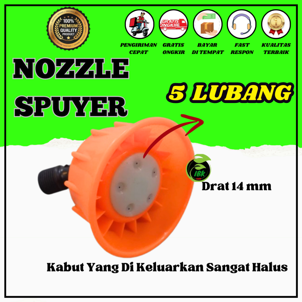 Jual NOZZLE NOZZLE SPUYER NOZZLE PLASTIK 5 LUBANG NOZZLE SEMPROTAN ...