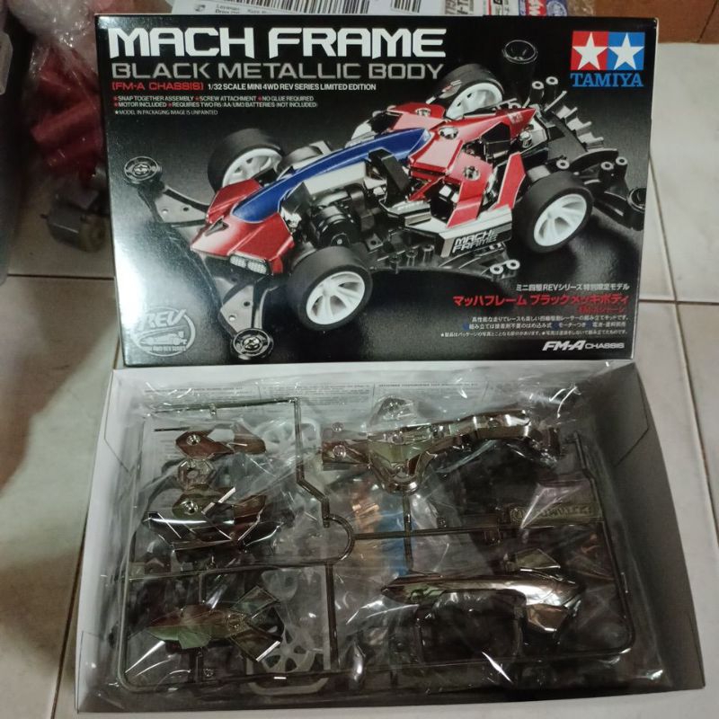 Jual Tamiya 95673 Mach frame black metallic body fma chassis | Shopee ...