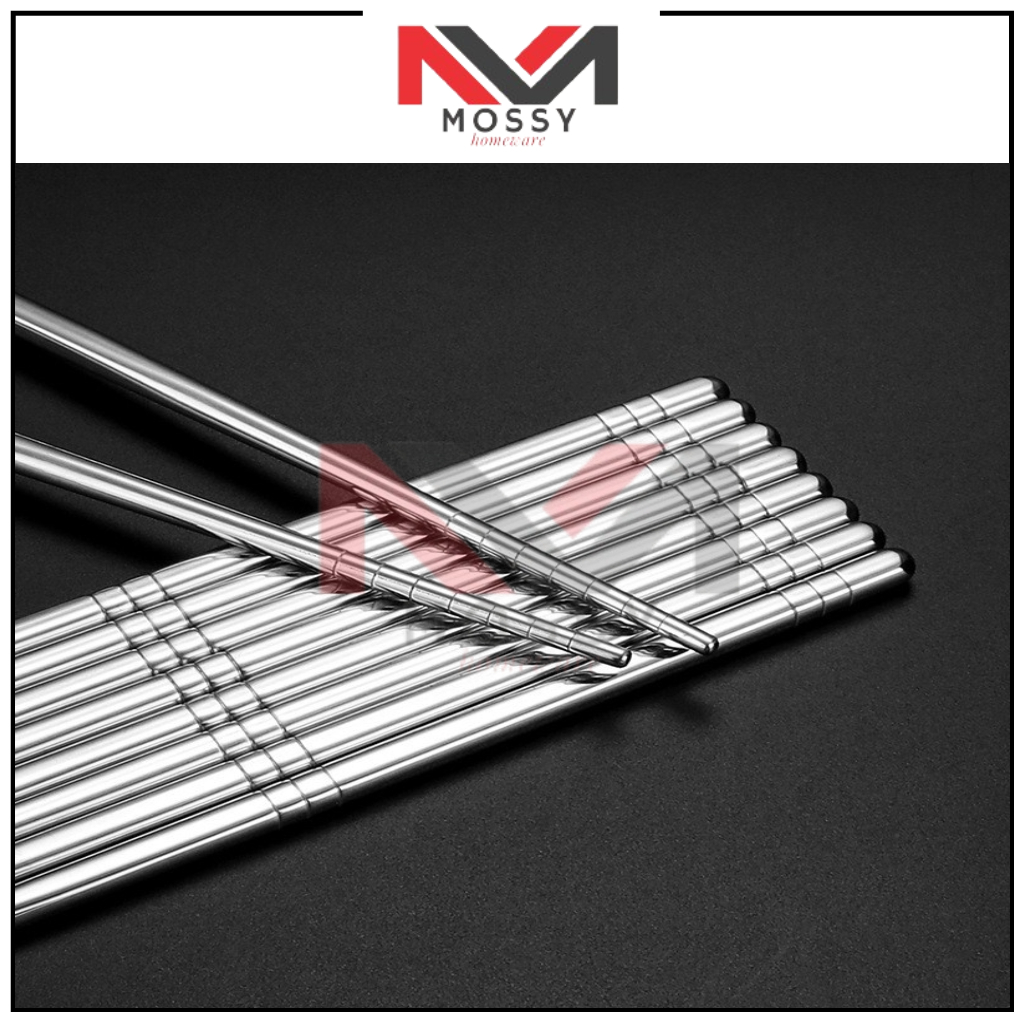 Jual MOSSY Sumpit Makan Korea Bulat Stainless SUS 304 1 Pasang High ...