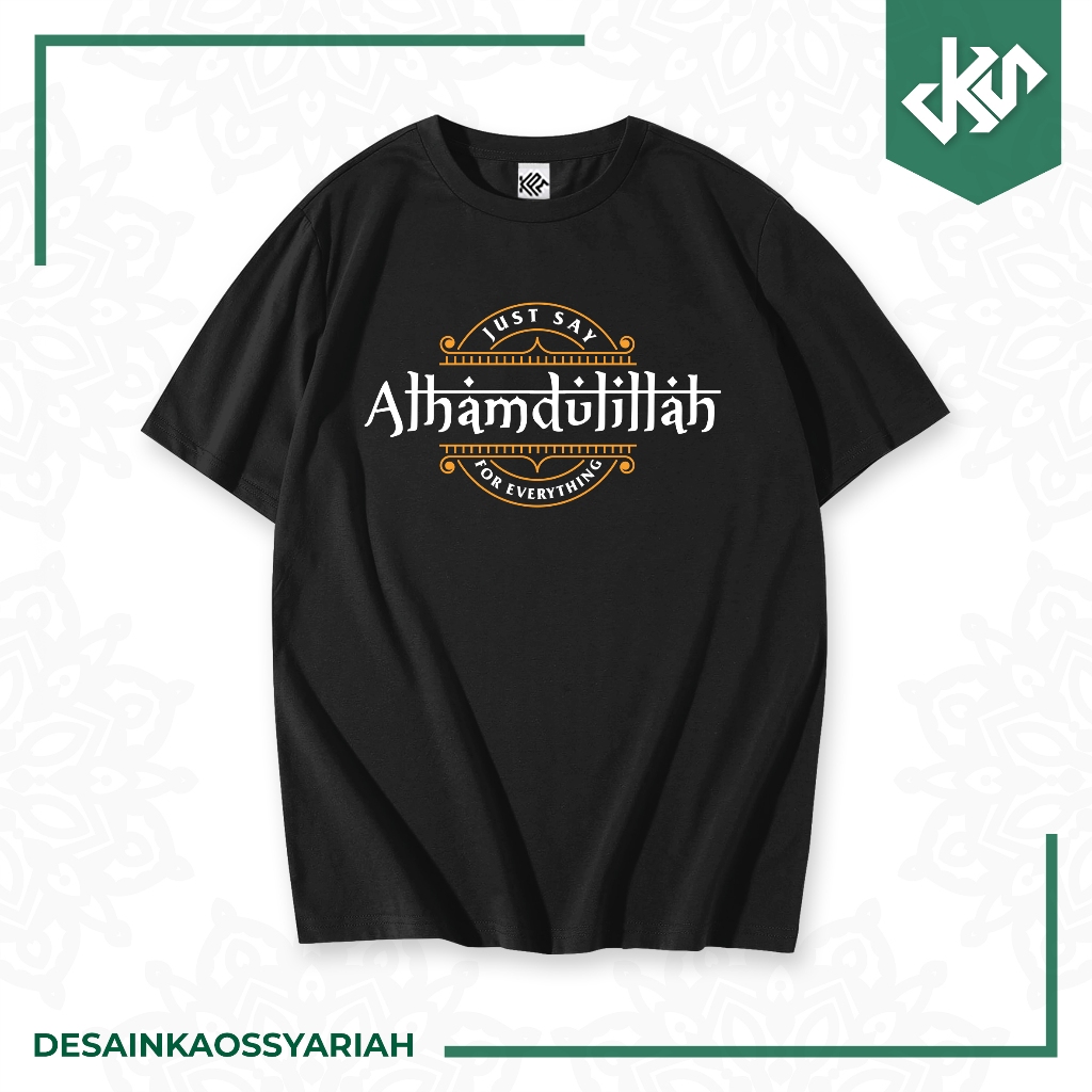 Jual Desain Kaos Keren - Kaos Islami Alhamdulillah 1 Bahan Combed 20s ...