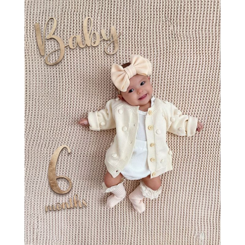Jual Cutting Tulisan Baby 1-12 months SET Lengkap untuk foto Milestone ...